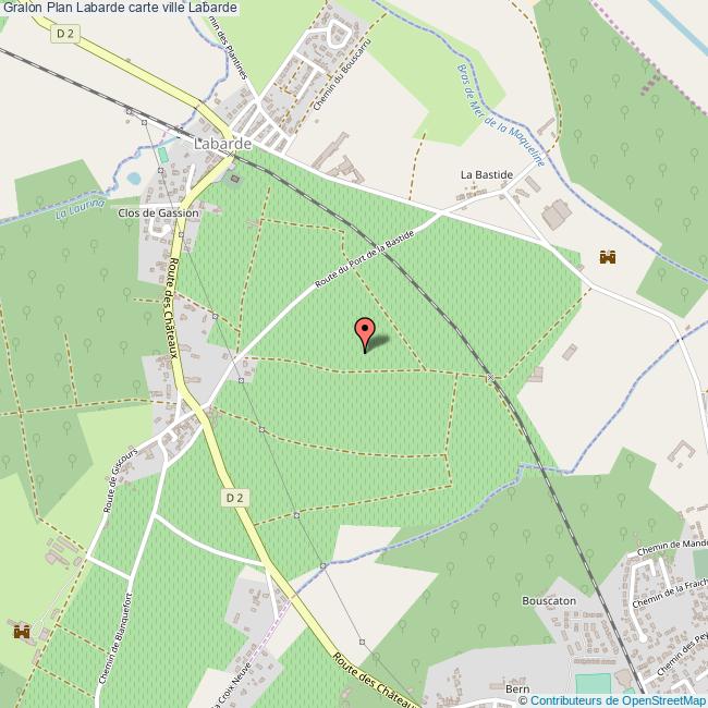 Plan Labarde carte ville Labarde