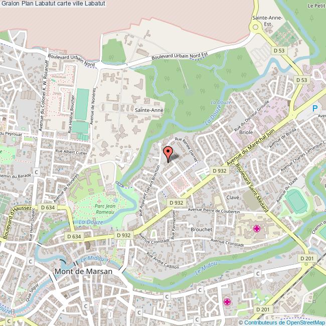 Plan Labatut carte ville Labatut