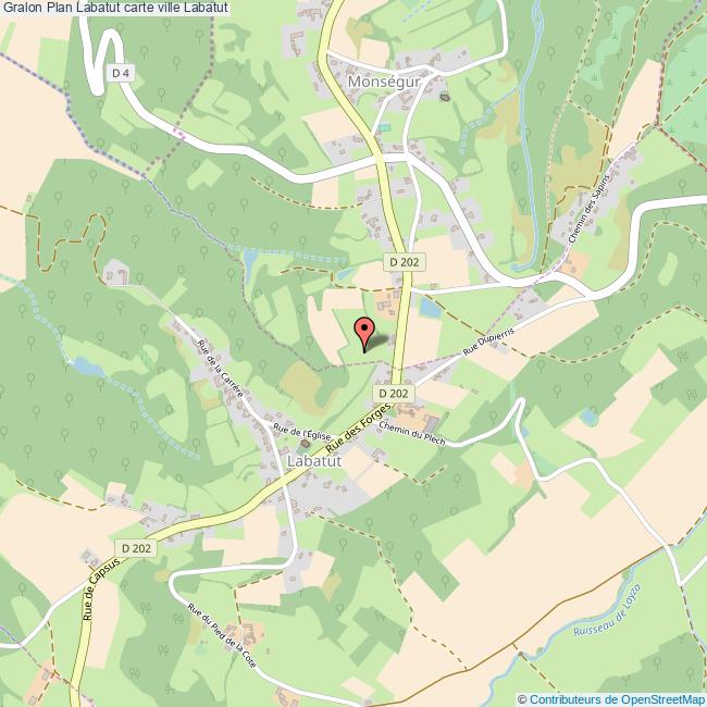 Plan Labatut carte ville Labatut