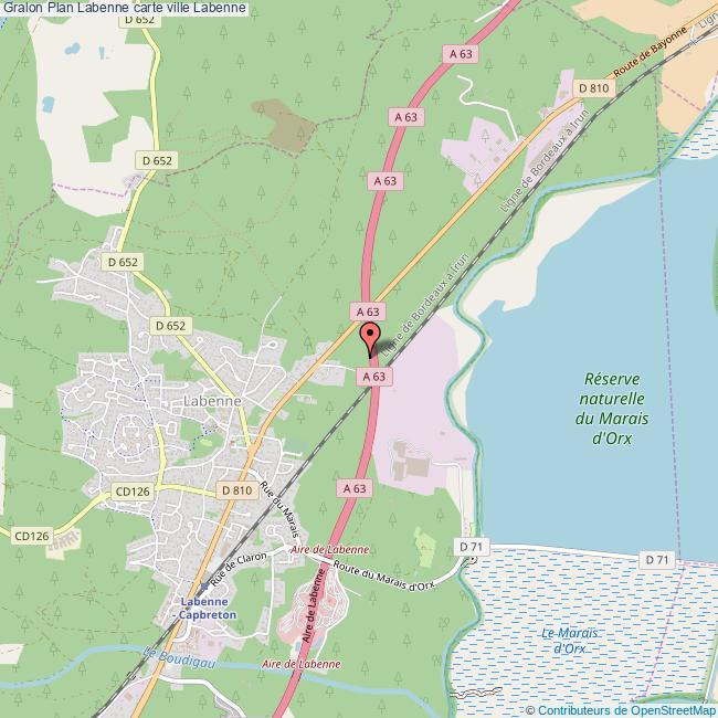 Plan Labenne carte ville Labenne
