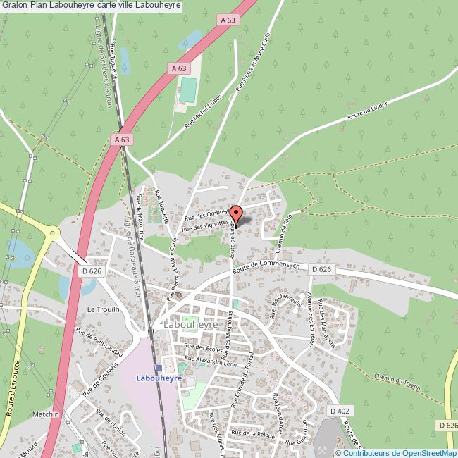 Plan Labouheyre carte ville Labouheyre