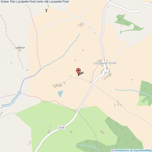 Plan Lacapelle-Pinet carte ville Lacapelle-Pinet