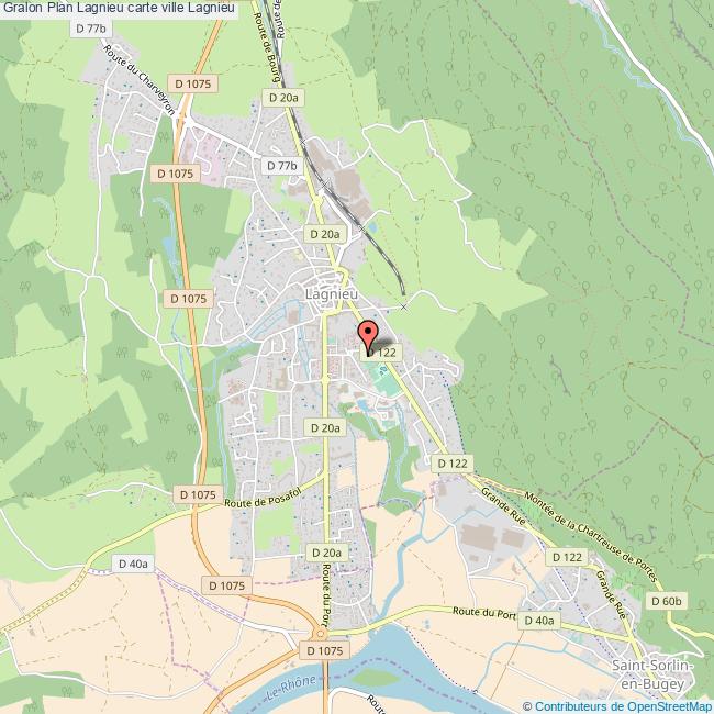 Plan Lagnieu carte ville Lagnieu