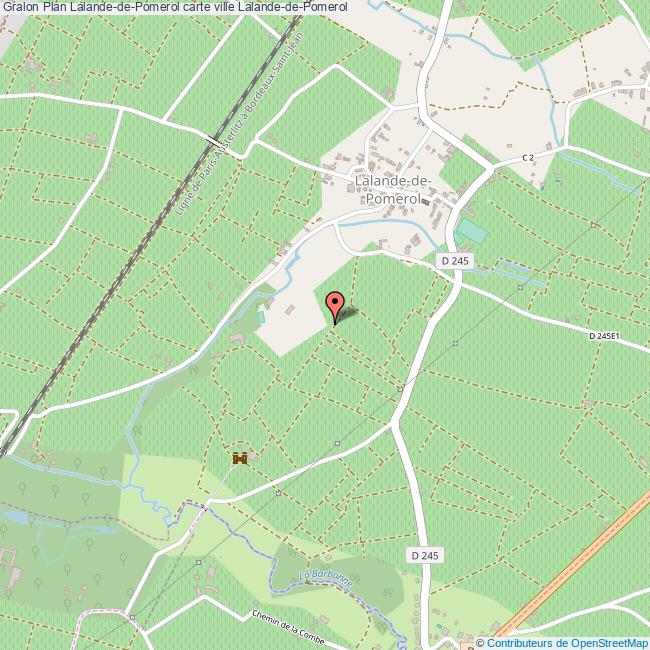 Plan Lalande-de-Pomerol carte ville Lalande-de-Pomerol
