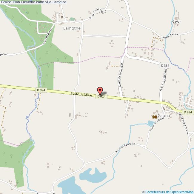 Plan Lamothe carte ville Lamothe