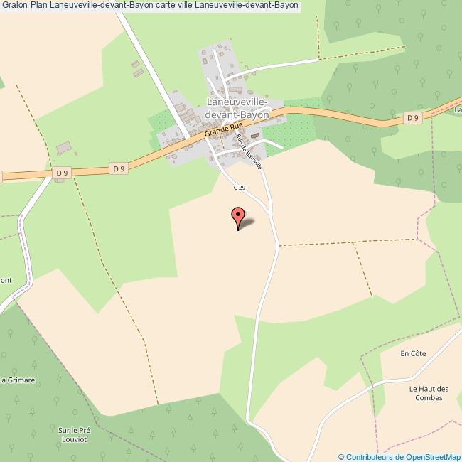 Plan Laneuveville-devant-Bayon carte ville Laneuveville-devant-Bayon