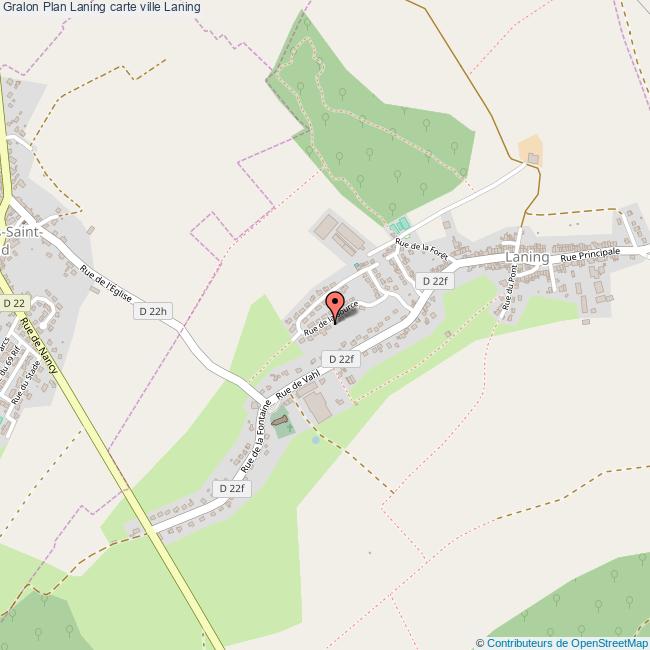 Plan Laning carte ville Laning