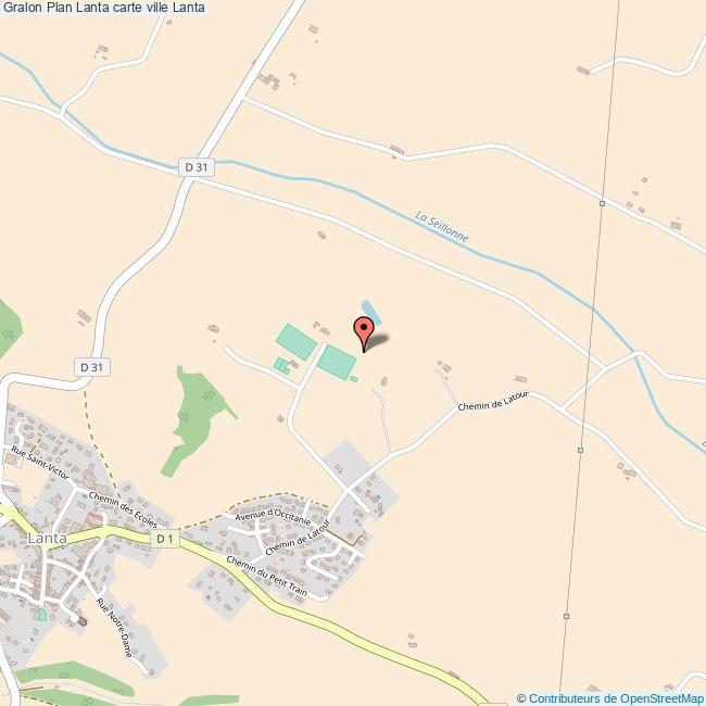 Plan Lanta carte ville Lanta
