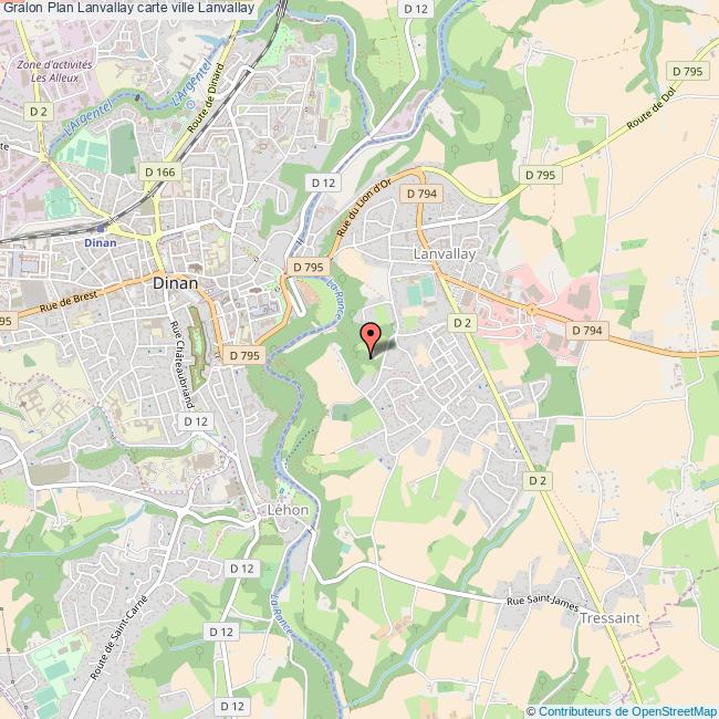 Plan Lanvallay carte ville Lanvallay