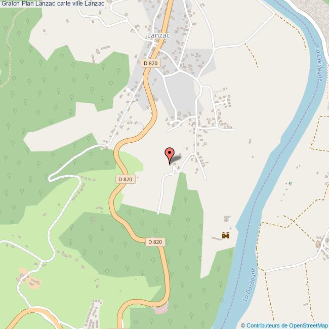 Plan Lanzac carte ville Lanzac