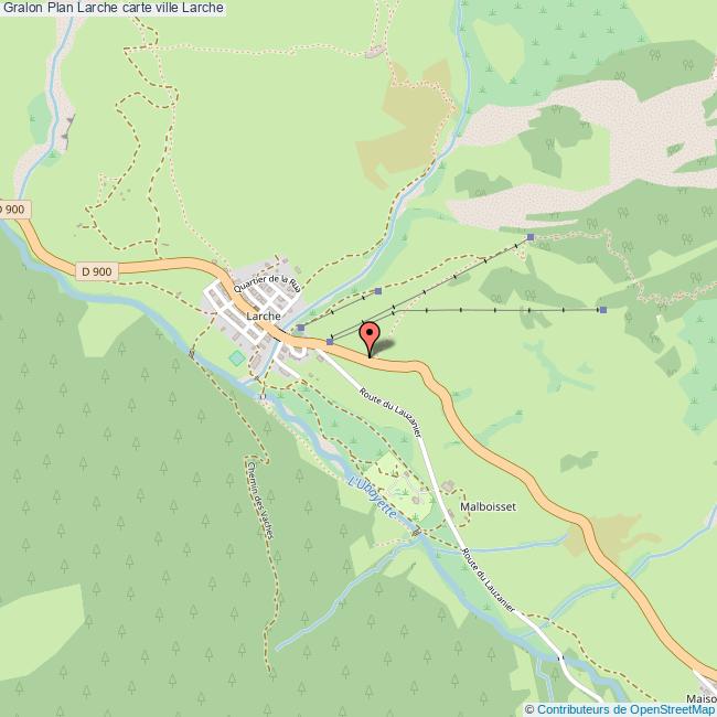 Plan Larche carte ville Larche