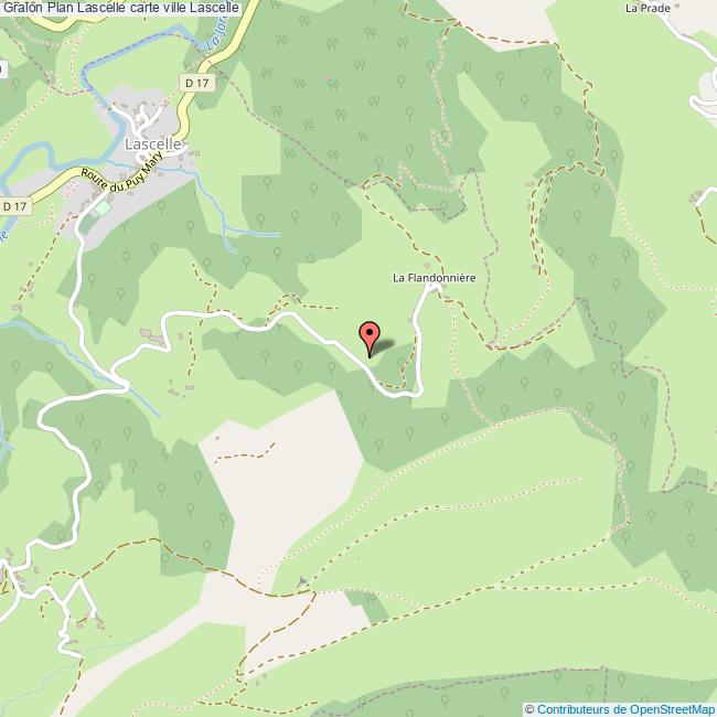 Plan Lascelle carte ville Lascelle
