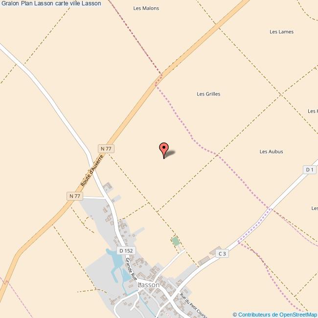 Plan Lasson carte ville Lasson
