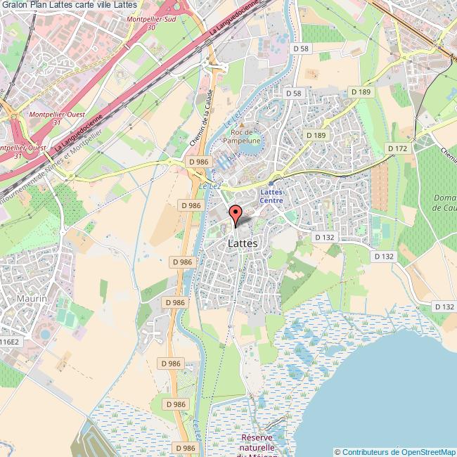 Plan Lattes carte ville Lattes