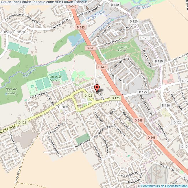 Plan Lauwin-Planque carte ville Lauwin-Planque