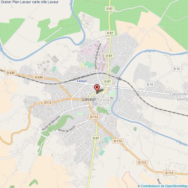 Plan Lavaur carte ville Lavaur