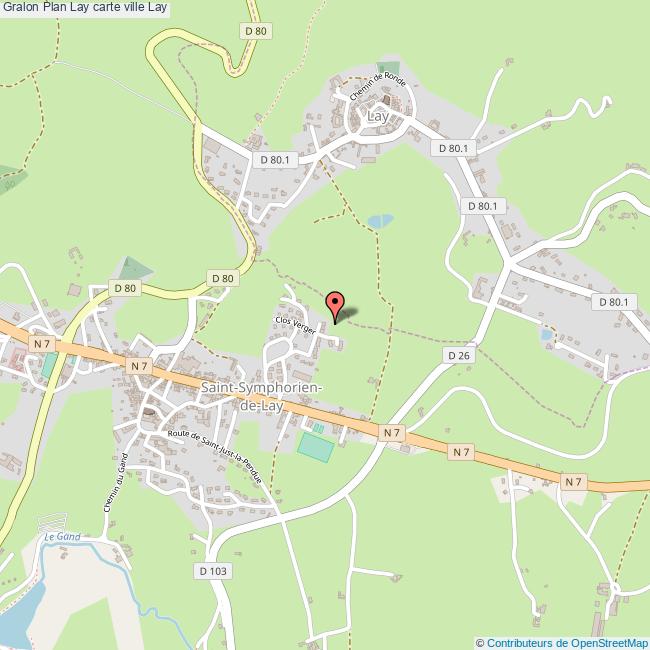 Plan Lay carte ville Lay