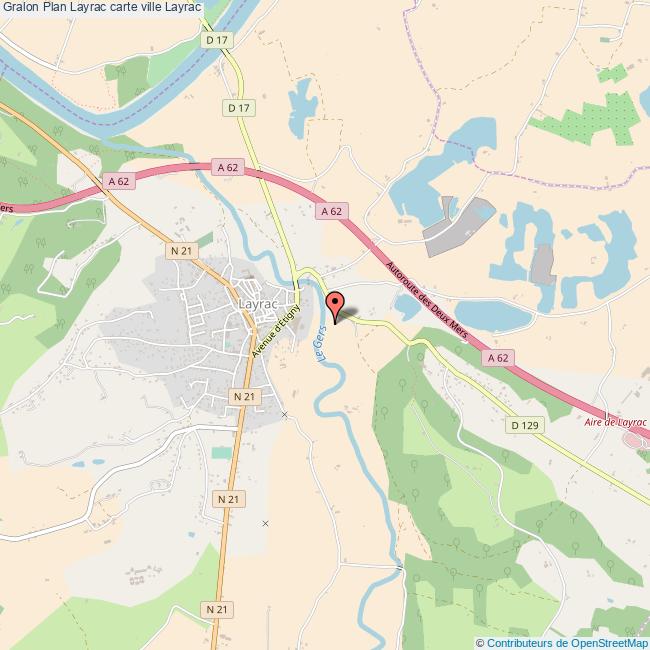 Plan Layrac carte ville Layrac