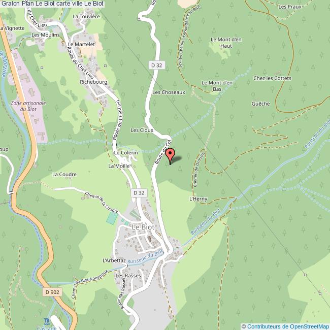 Plan Le Biot carte ville Le Biot