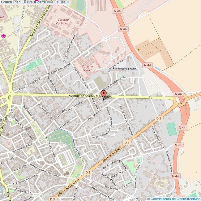 Plan Le Breuil carte ville Le Breuil