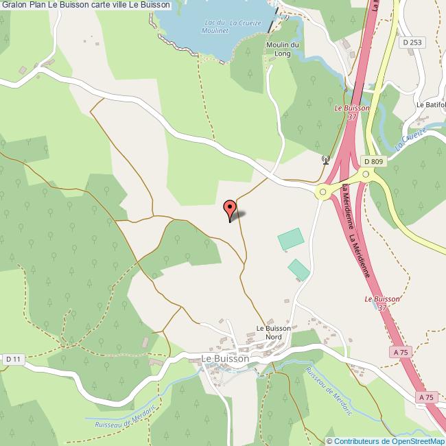 Plan Le Buisson carte ville Le Buisson