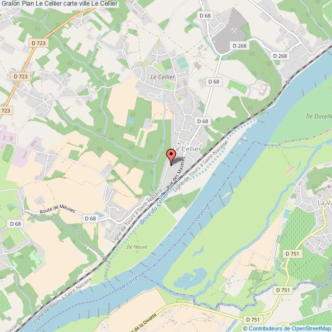 Plan Le Cellier carte ville Le Cellier