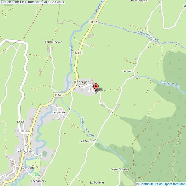 Plan Le Claux carte ville Le Claux