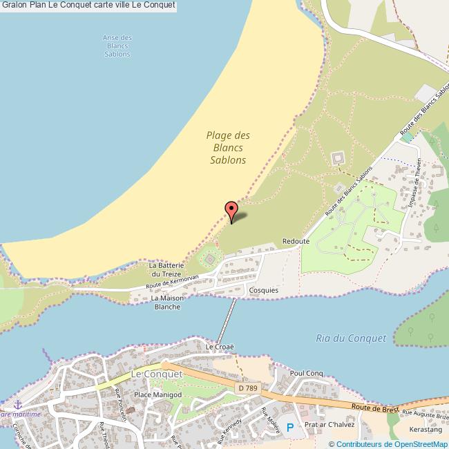 Plan Le Conquet carte ville Le Conquet