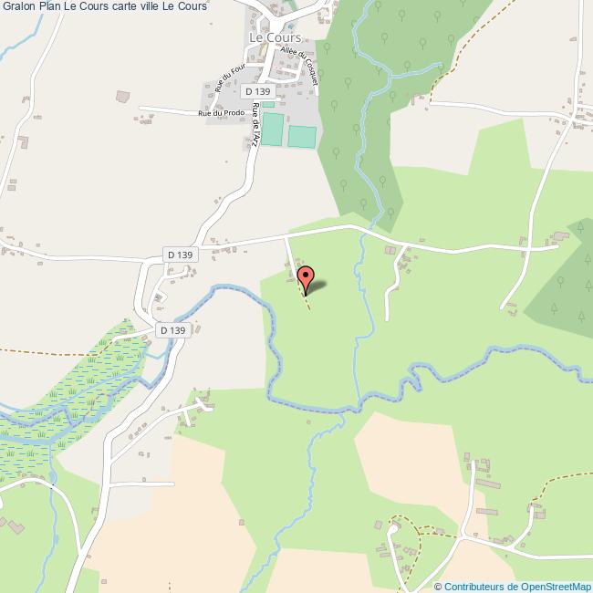 Plan Le Cours carte ville Le Cours