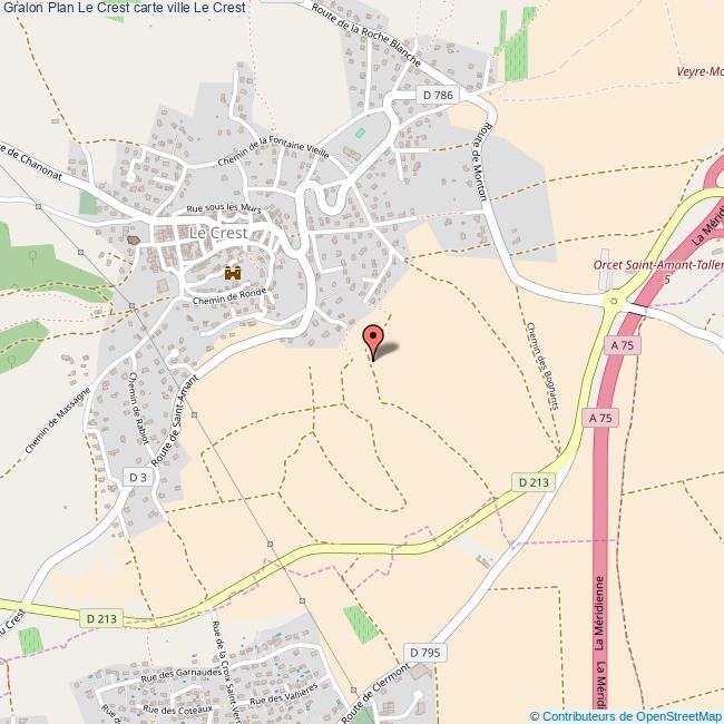 Plan Le Crest carte ville Le Crest