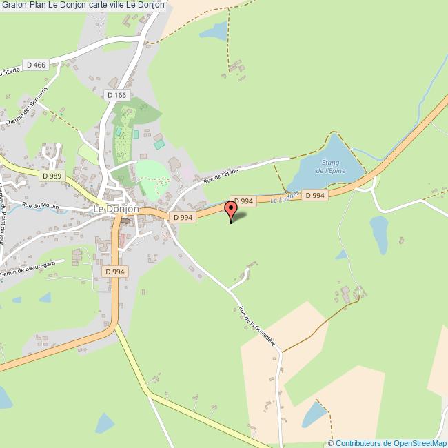 Plan Le Donjon carte ville Le Donjon