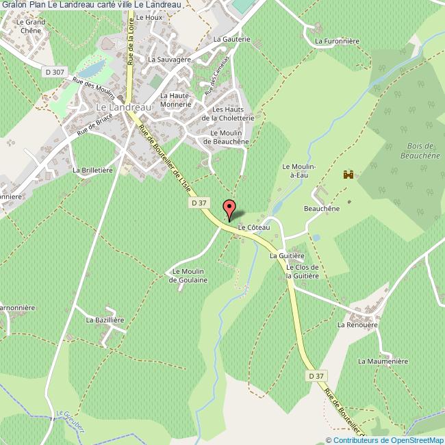 Plan Le Landreau carte ville Le Landreau