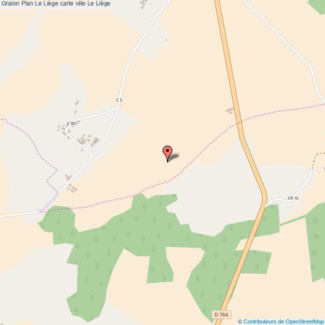 Plan Le Liège carte ville Le Liège