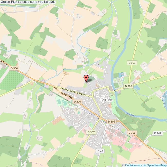 Plan Le Lude carte ville Le Lude