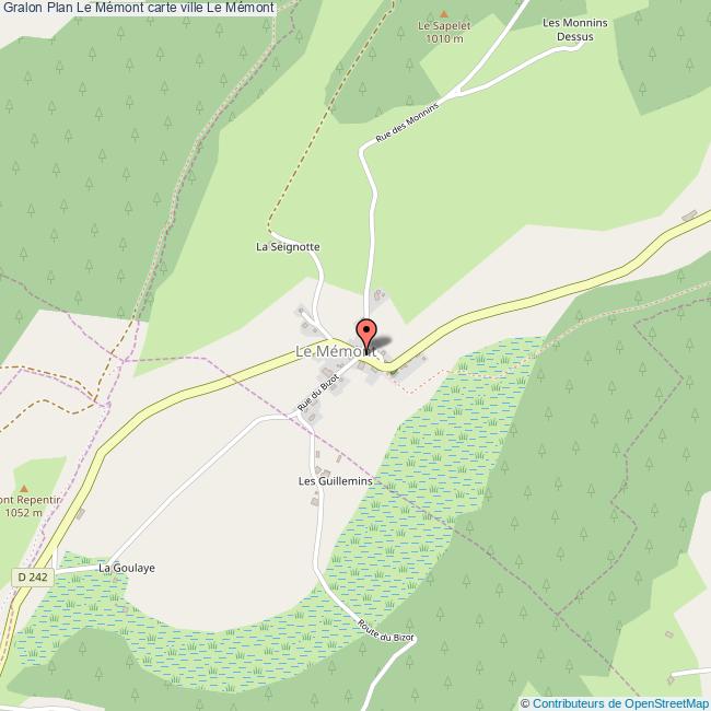 Plan Le Mémont carte ville Le Mémont