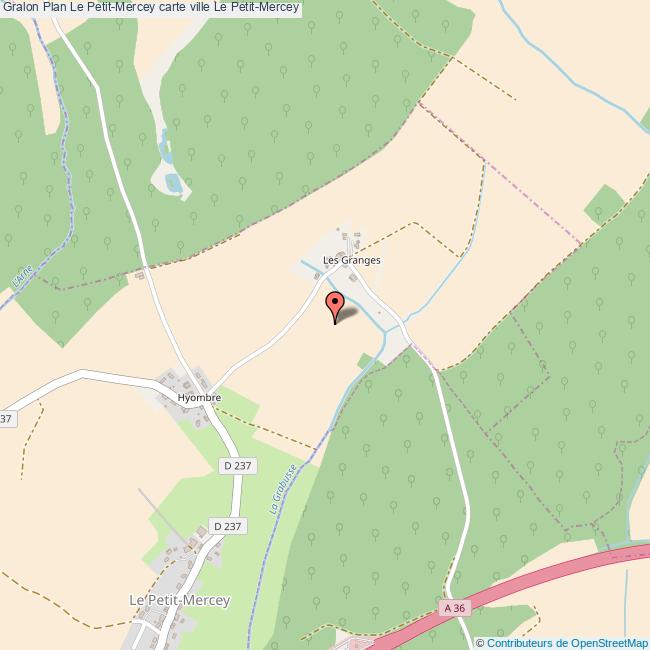 Plan Le Petit-Mercey carte ville Le Petit-Mercey