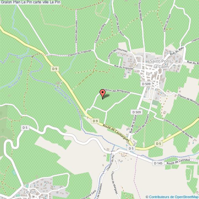 Plan Le Pin carte ville Le Pin