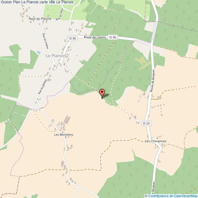 Plan Le Planois carte ville Le Planois