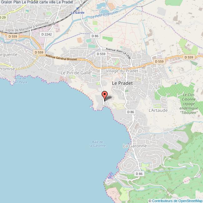 Plan Le Pradet carte ville Le Pradet