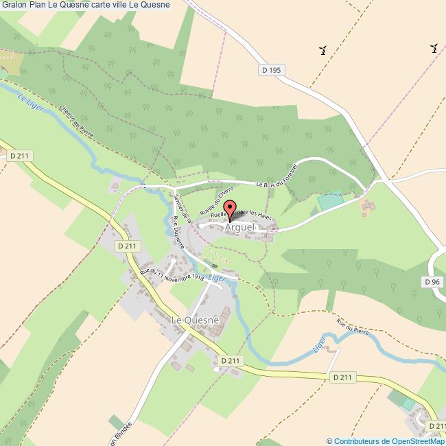 Plan Le Quesne carte ville Le Quesne