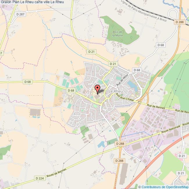 Plan Le Rheu carte ville Le Rheu