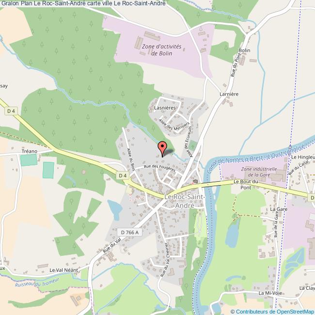 Plan Le Roc-Saint-André carte ville Le Roc-Saint-André