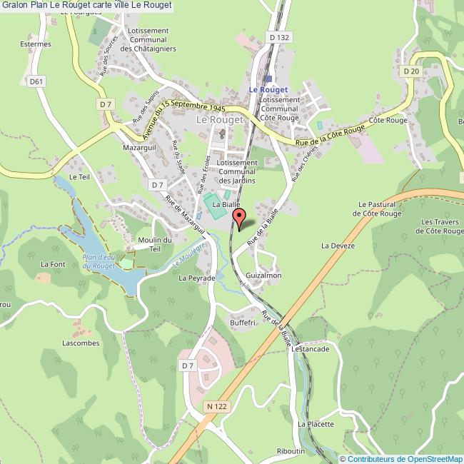 Plan Le Rouget carte ville Le Rouget