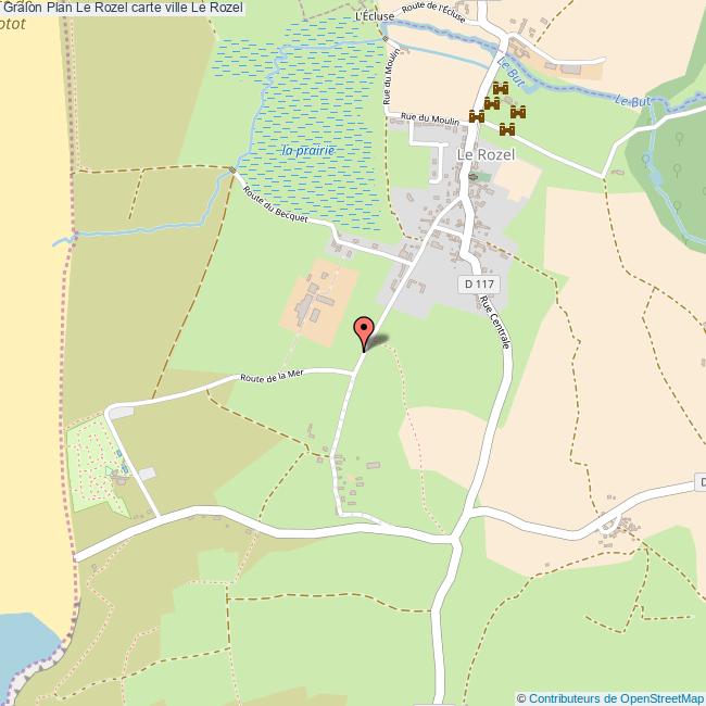 Plan Le Rozel carte ville Le Rozel