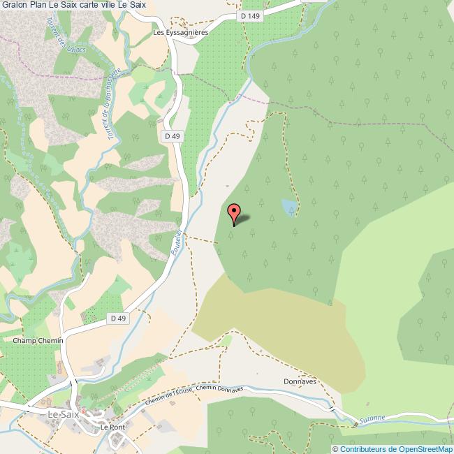 Plan Le Saix carte ville Le Saix