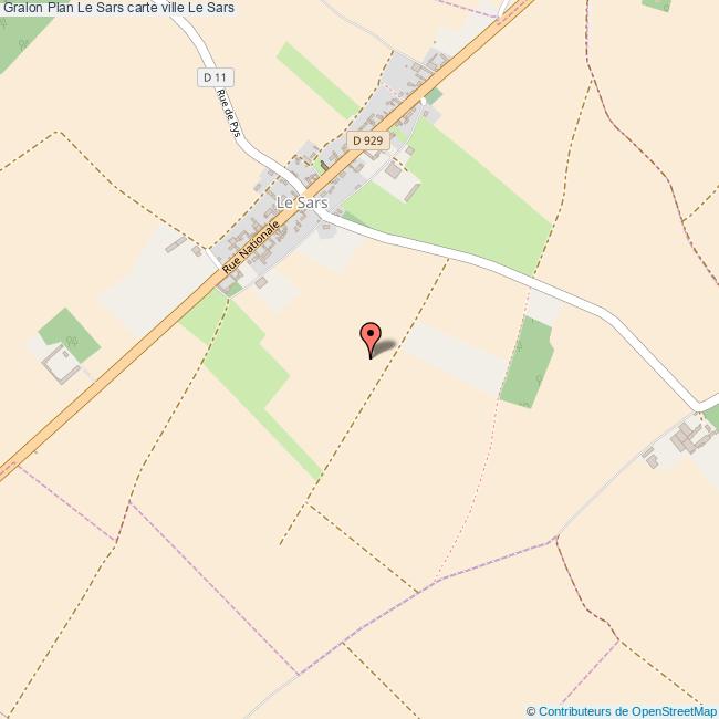 Plan Le Sars carte ville Le Sars
