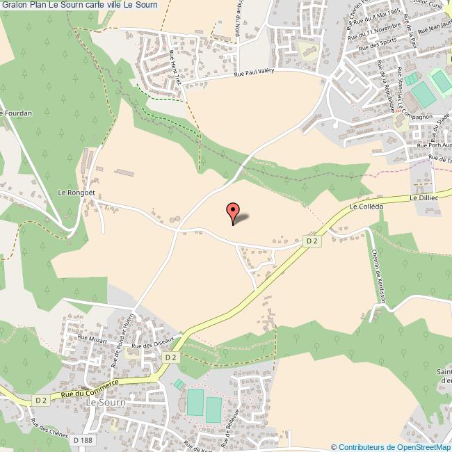 Plan Le Sourn carte ville Le Sourn