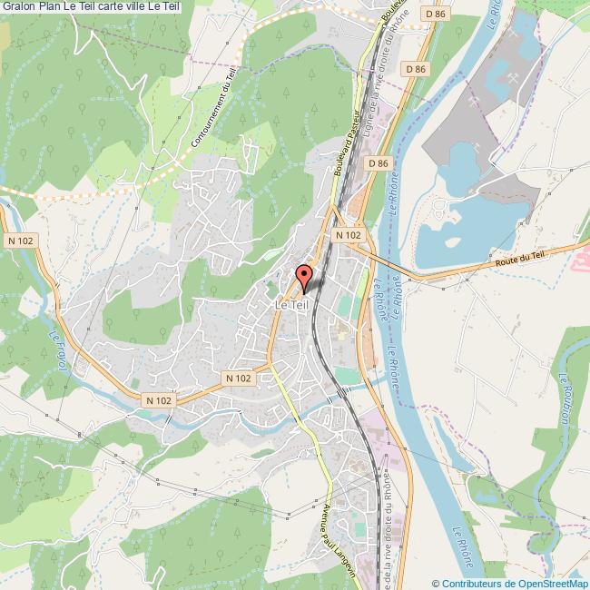 Plan Le Teil carte ville Le Teil