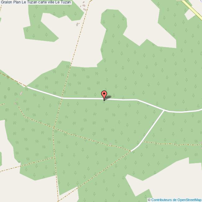 Plan Le Tuzan carte ville Le Tuzan