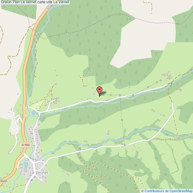 Plan Le Vernet carte ville Le Vernet